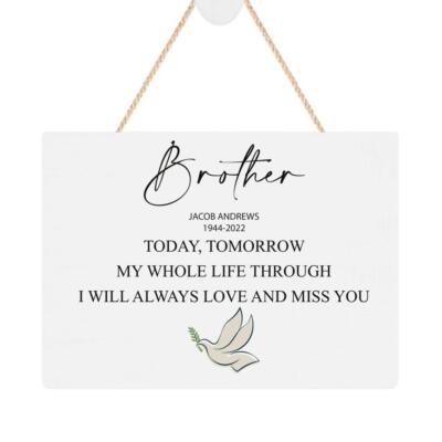 Personalised Brother Remembrance Memorial Keepsake Plaque BBH-16 | eBay UK