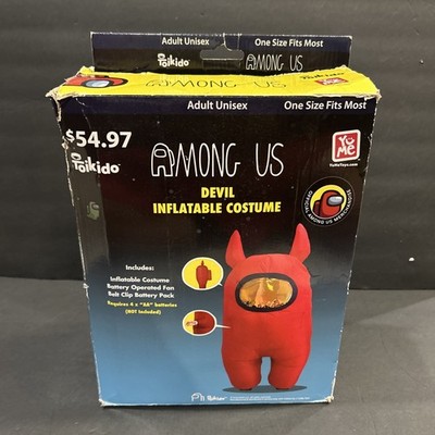 Among Us Devil Inflatable Red Unisex Halloween Costume New adult One ...