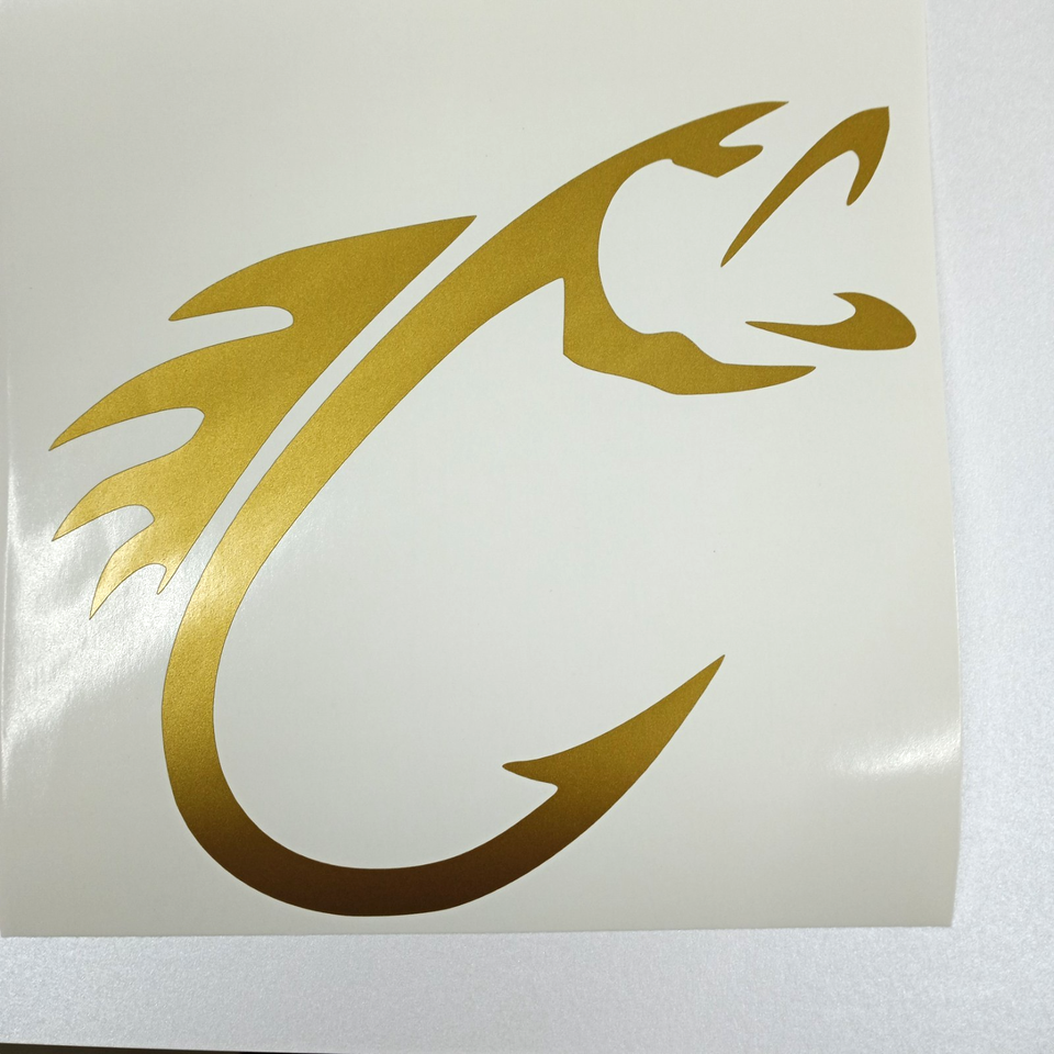 Fish Hook Vinyl Decal Car Truck Boat Laptop Fishing Sticker | eBay