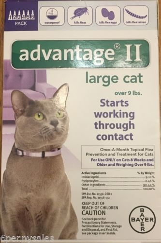 K9 Advantage II / 2 18 Flea Drop Medicine for Cats Cat 6 Pack K-9 6 ...