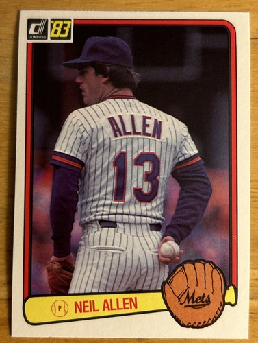 1983 Donruss Neil Allen Baseball Card #98 Mets Pitcher High-Grade NM O ...