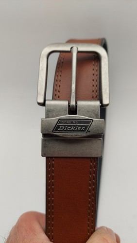 Genuine Dickies Men's Two-In-One Reversible Tan to Black Double Stitch ...