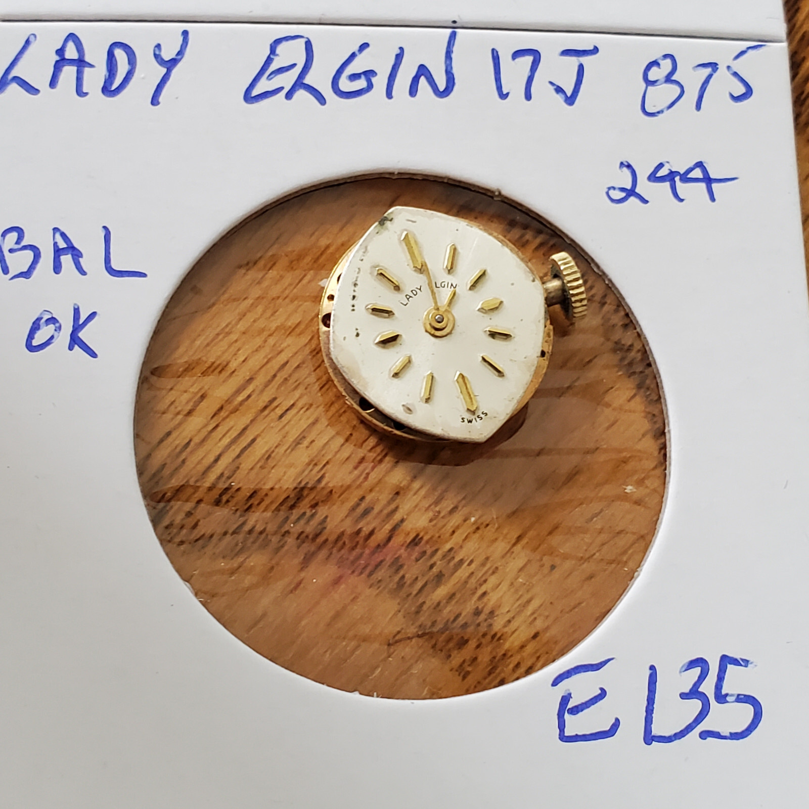 LADY ELGIN WRIST WATCH MOVEMENT 17J 875 244 #135 | eBay