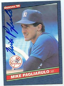 Mike Pagliarulo autographed baseball card (New York Yankees) 1986 ...