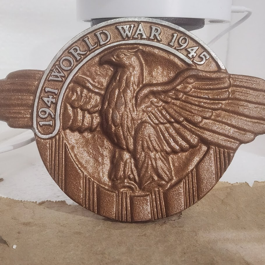 WW2 U.S. Service men "Ruptured Duck 1941- 1945" Metal Plaque marker 7 1 ...