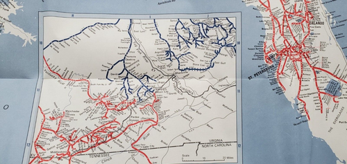 1981 Vintage Chessie-Seaboard Railroad System Map 24"x32.5"- New, Never ...