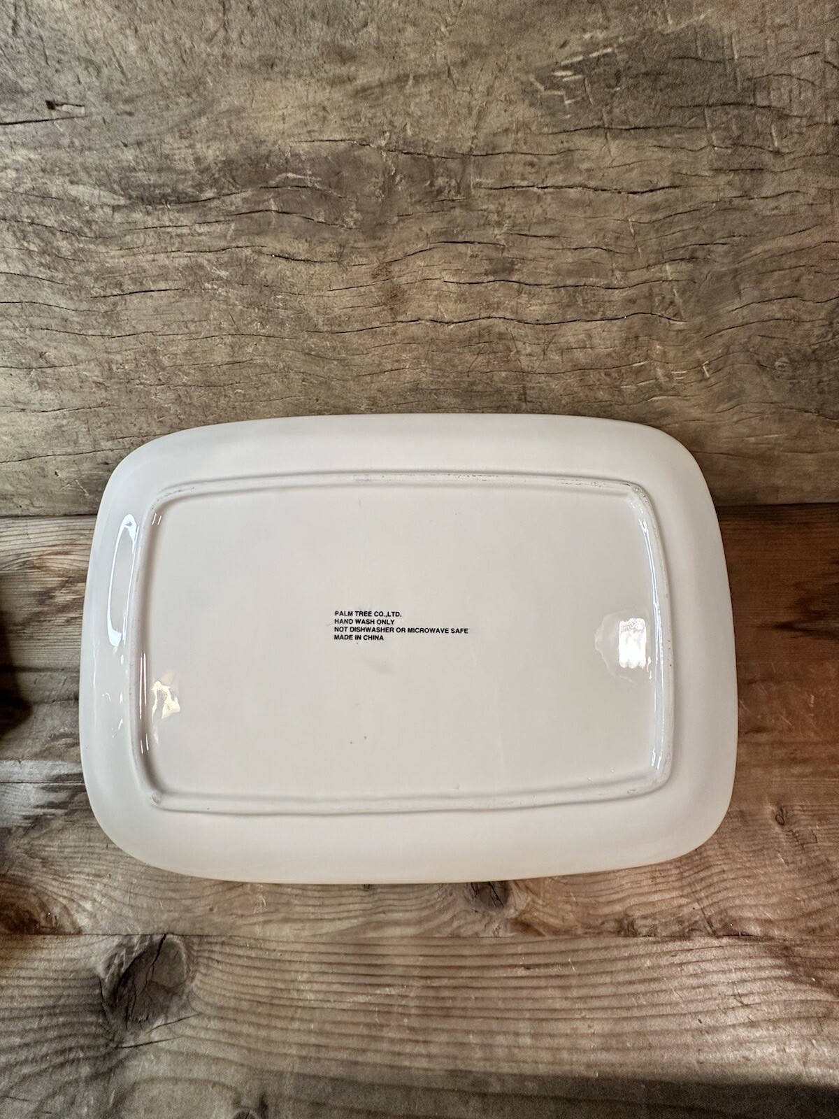 Let It Snow Platter Snowman blue and white checkered. Ceramic Christmas ...