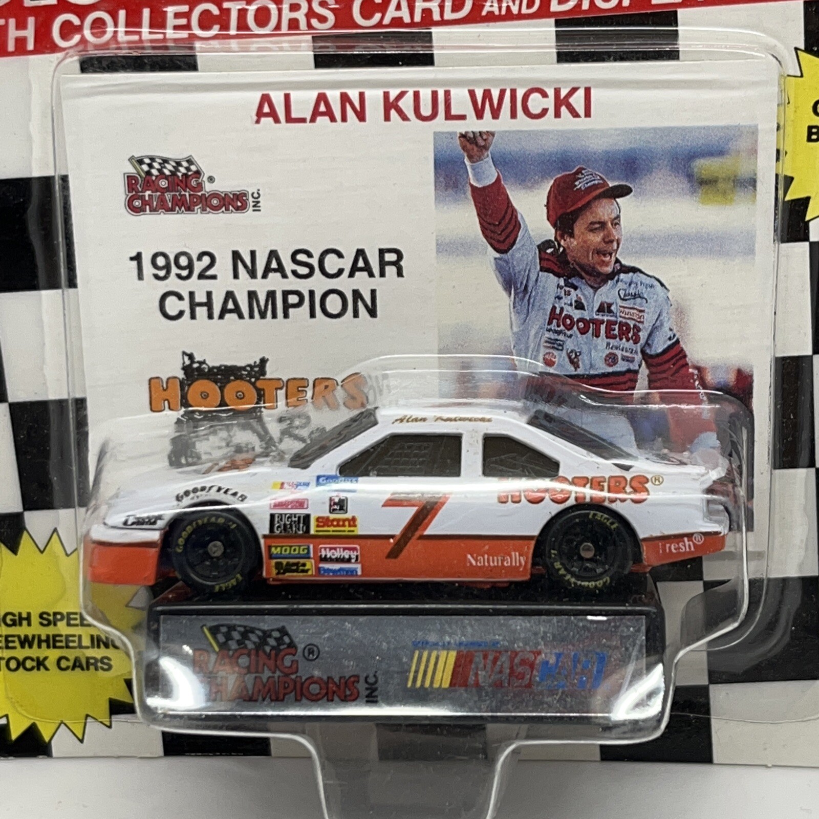 Alan Kulwicki #7 Hooters 1992 NASCAR Champions 1/64 Scale Die Cast ...