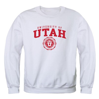 University of Utah Utes Seal Crewneck Sweatshirt Sweater | eBay