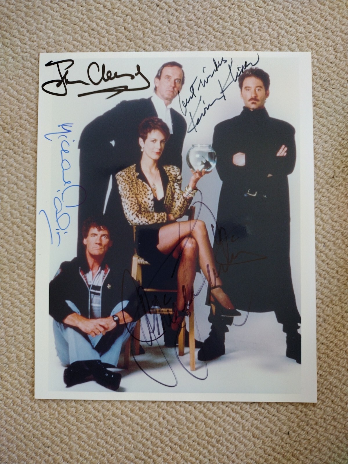 autographed 8x10 photo Jamie Lee Curtis, John Cleese, Kevin Kline, Michael Palin | eBay
