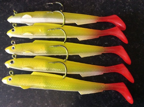 Sandeel Lure Wreck Fishing Swimbait Lifelike Perk Plug Bass Cod Pollock ...