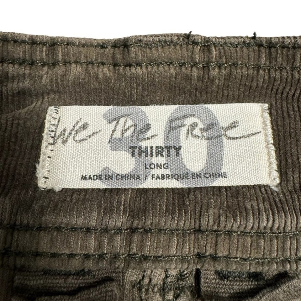 FREE PEOPLE Olive Corduroy Button-Front Mini Skirt Sz 30 Long | eBay