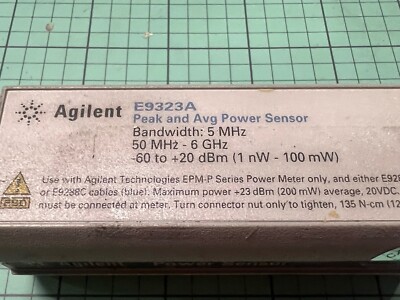 Agilent E9323A Power Sensor 50MHz-6GHz (NO CABLE SENSOR ONLY) | eBay