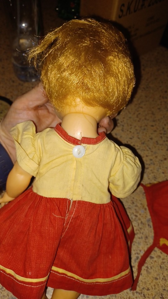 VINTAGE IDEAL TOY CORP DOLL K12-W SQUEAKY NOISE WHEN TOUCH BELLY W ...
