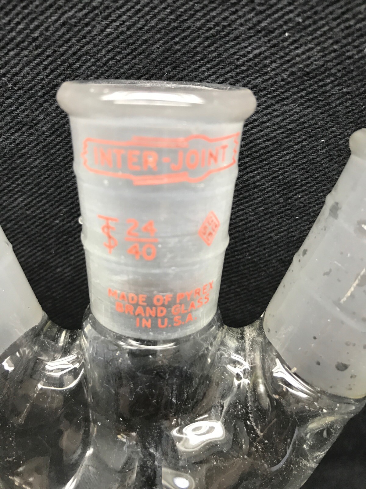 SGA PYREX Glass 150mL Angled 3-Neck Tapered Wall Distilling Flask 24/40 ...