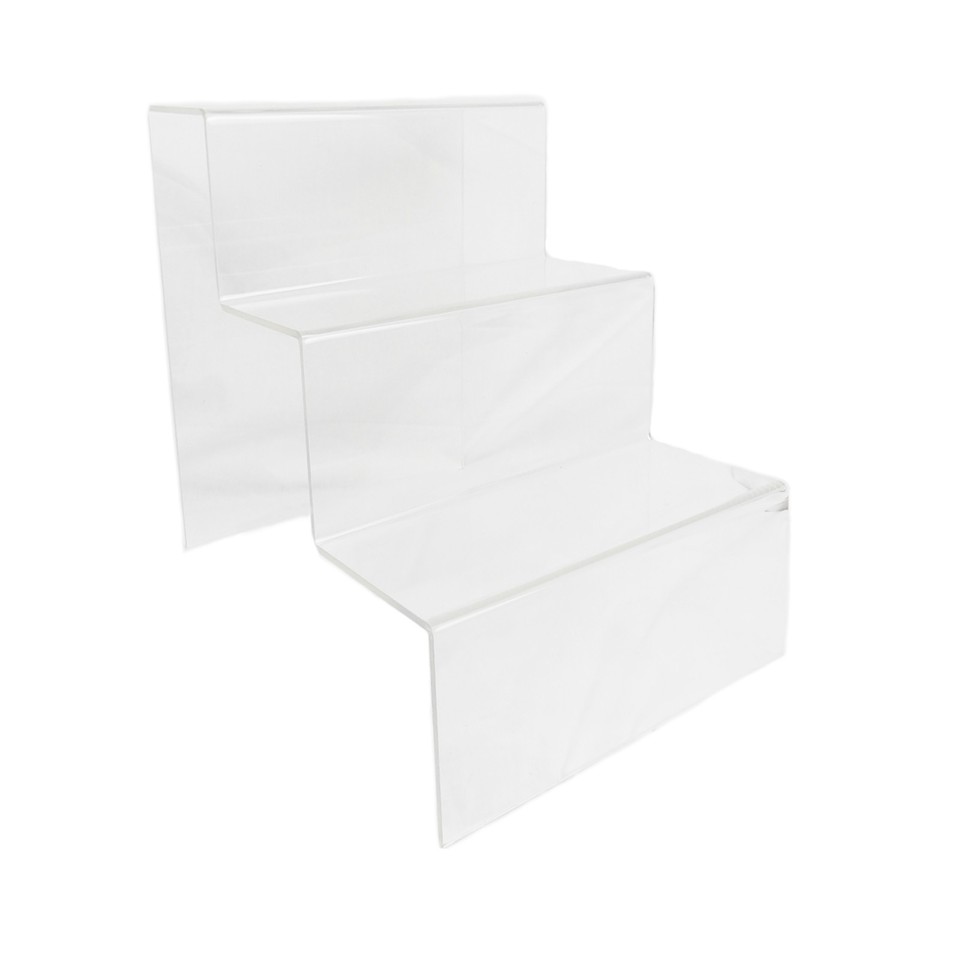 3 STEP ACRYLIC DISPLAY PRODUCT RETAIL DISPLAY COUNTER STAND LARGE ...