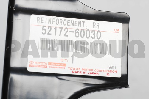 5217260030 Genuine Toyota REINFORCEMENT, REAR BUMPER, NO.2 52172-60030 ...