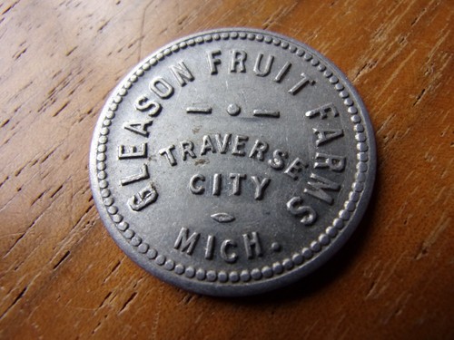 TRAVERSE CITY MICHIGAN FRUIT FARMS GOOD FOR TRADE TOKEN | eBay