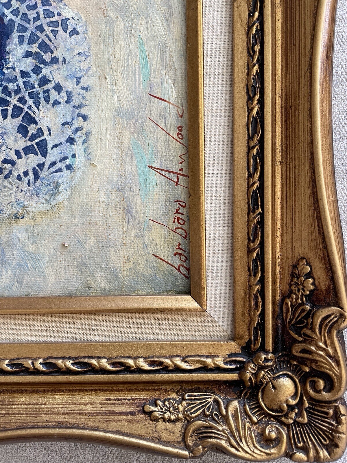 Barbara Wood Original Oil on Canvas Framed Painting “Lenore” | eBay