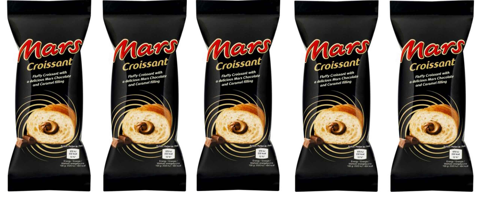 🥐 5x MARS CROISSANT - CHOCOLATE CARAMEL CREAM FILLING - 5x50G = 250G ...