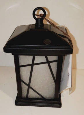 ALLEN + ROTH LED FLICKER FLAME SOLAR LIGHT LANTERN 10 LUMEN WALWAY PATH ...