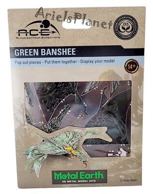 Disney Parks Pandora World Avatar Green Banshee Colored Metal Earth ...