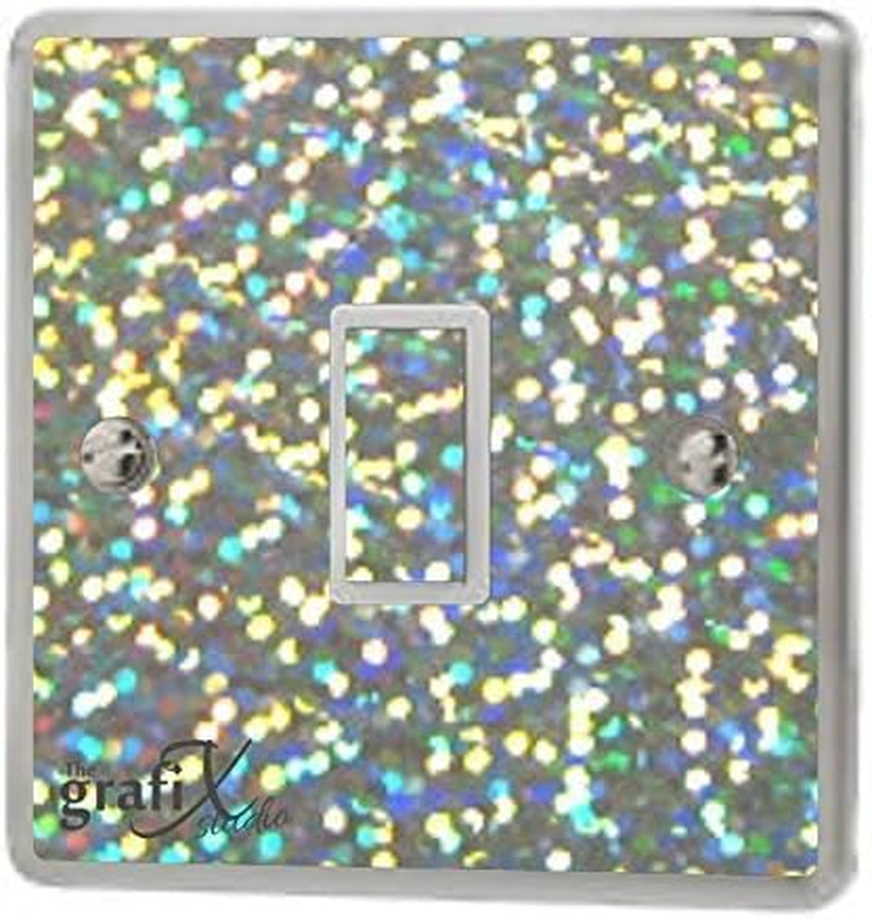 Silver Sequin Sparkle Light Switch Sticker Vinyl/Skin Cover | eBay UK