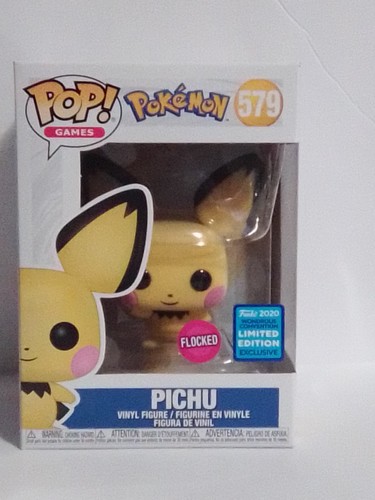 Funko Pop! Games Pokémon Pichu (Flocked) #579 WonderCon FYE Exclusive ...