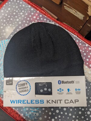 ilive Wireless Knit Cap unisex / BlueTooth 5.0 Black Beanie IAKB45B-2 ...