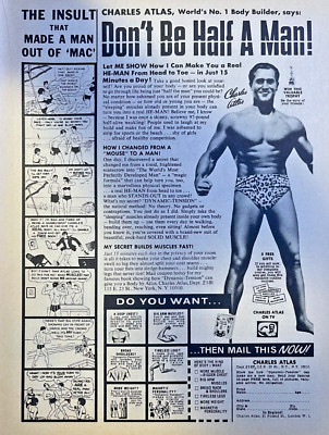 1970 Vintage Advertisement Charles Atlas Body Building Course Don't Be ...