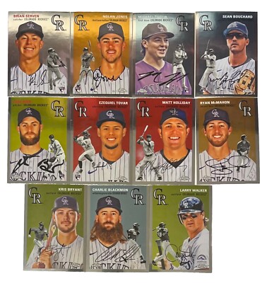 2023 Topps Chrome Platinum Anniversary Colorado Rockies 11 Card Team ...