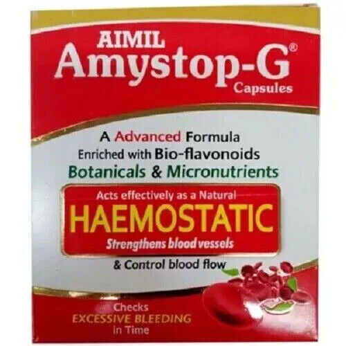Aimil Amystop-G Capsule (20caps) Control Uterine Bleeding, Regularise | eBay