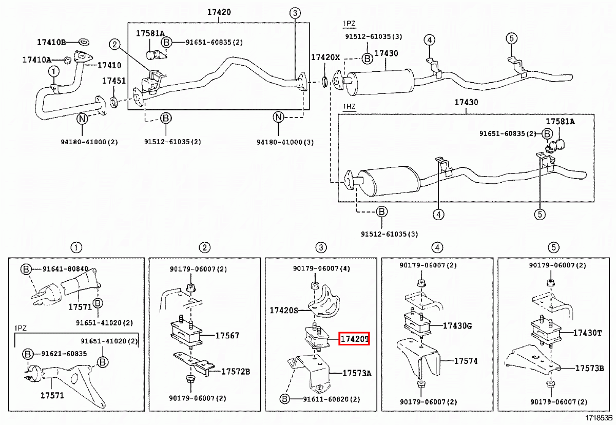 Genuine Toyota LandCruiser HDJ79 HDJ78 FZJ79 FZJ78 FZJ75 Exhaust Rubber ...