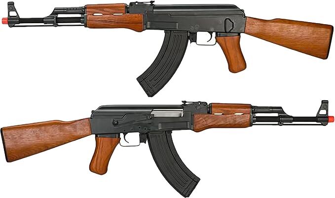 CYMA Full Size AK 47 Full Auto AEG Airsoft Rifle Metal Real Wood ...