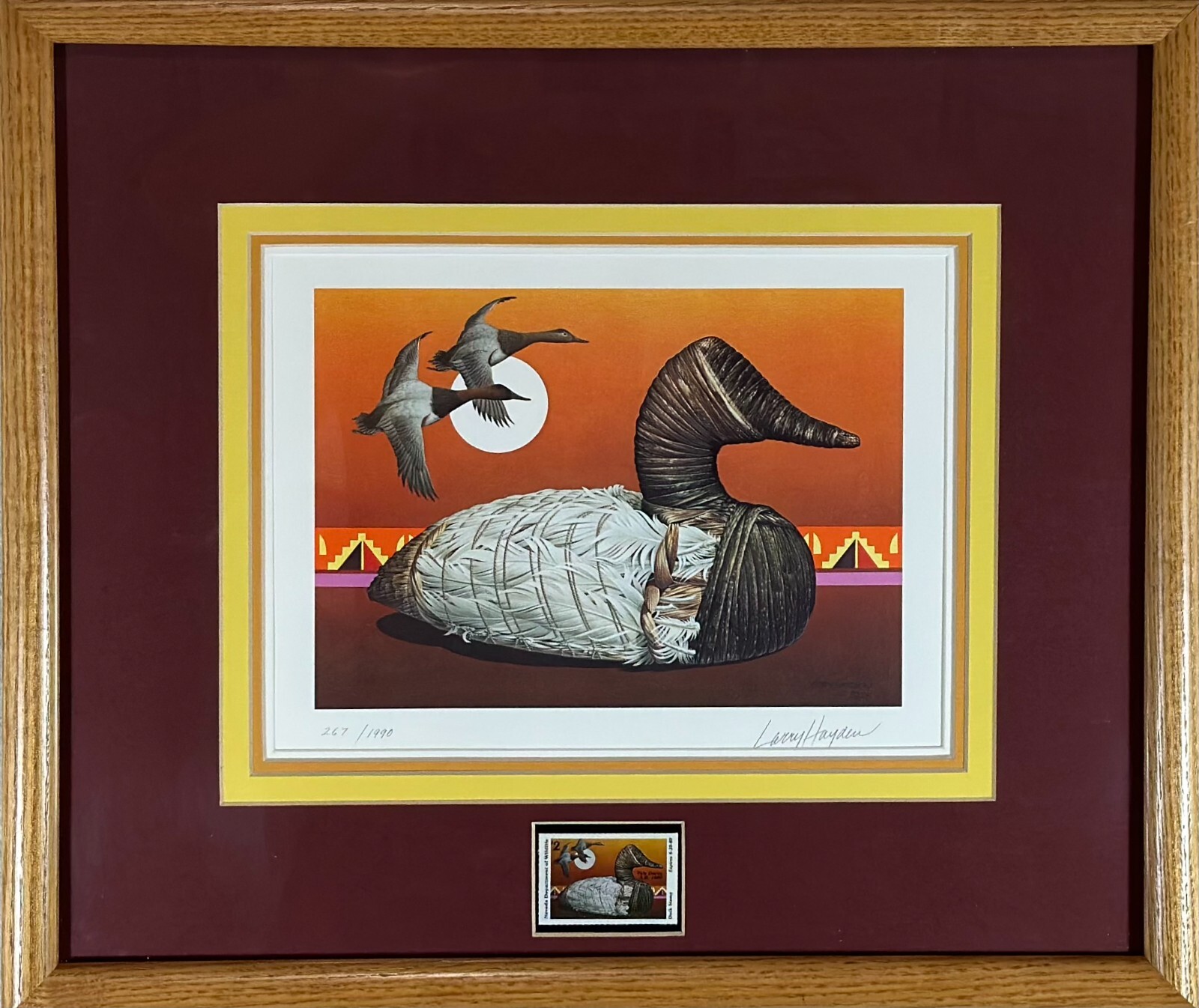 1979 Nevada First of State Duck Stamp and Print Signed Larry Hayden ...