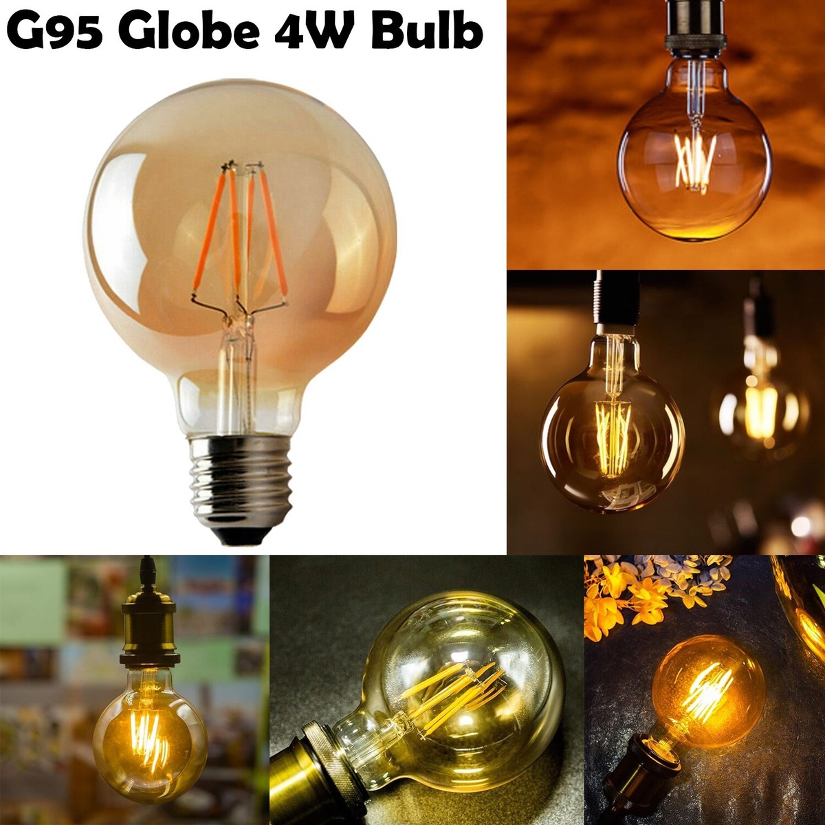 Vintage Edison Filament Light Fixtures
