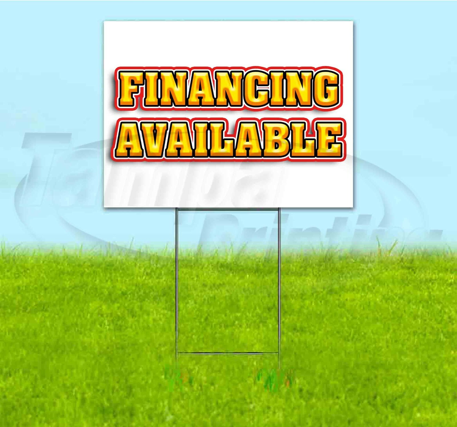 FINANCING AVAILABLE 18x24 Yard Sign WITH STAKE Corrugated Bandit USA ...