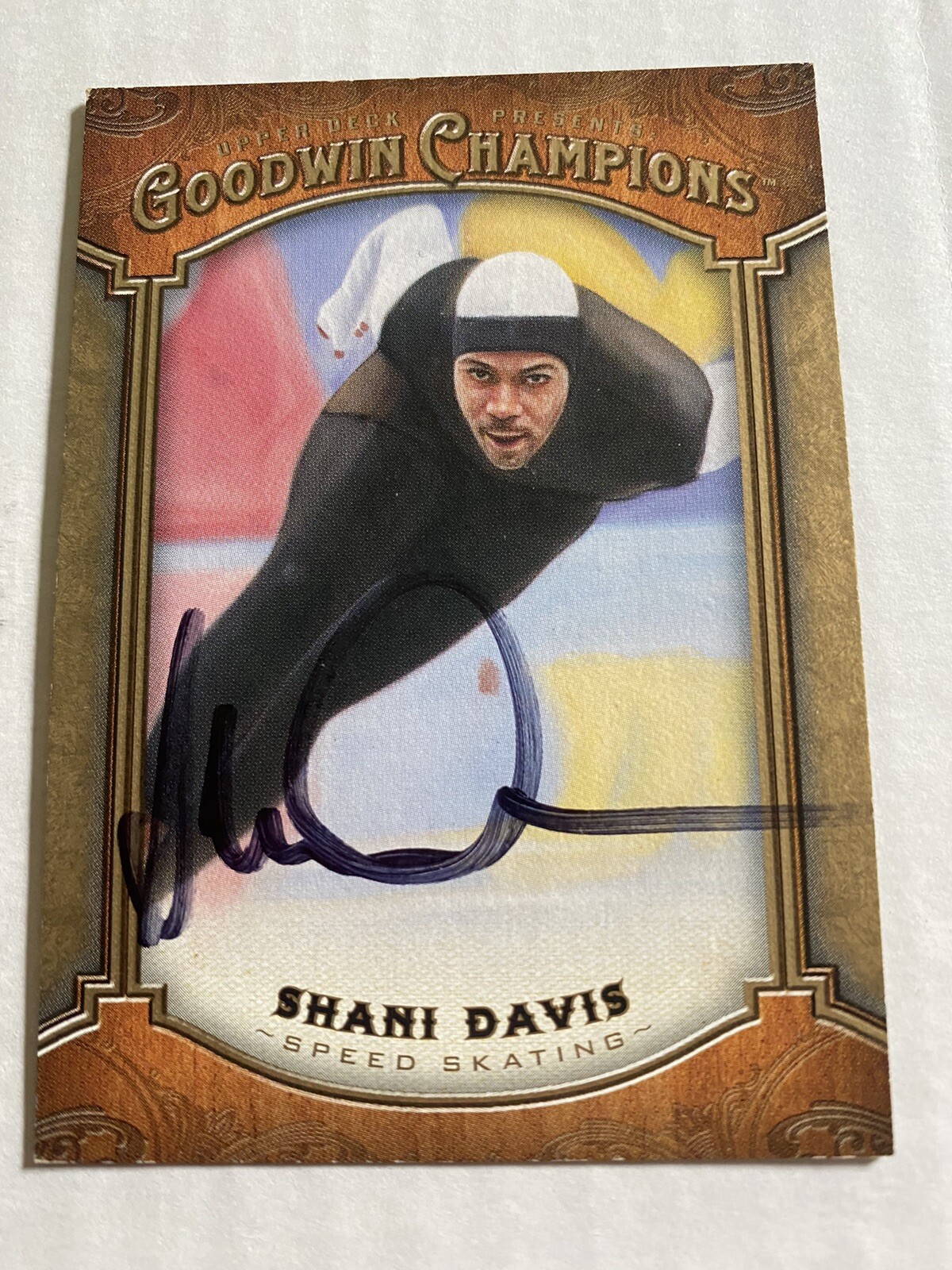 Shani Davis Signed 2014 Goodwin Champions Card # 78 | eBay