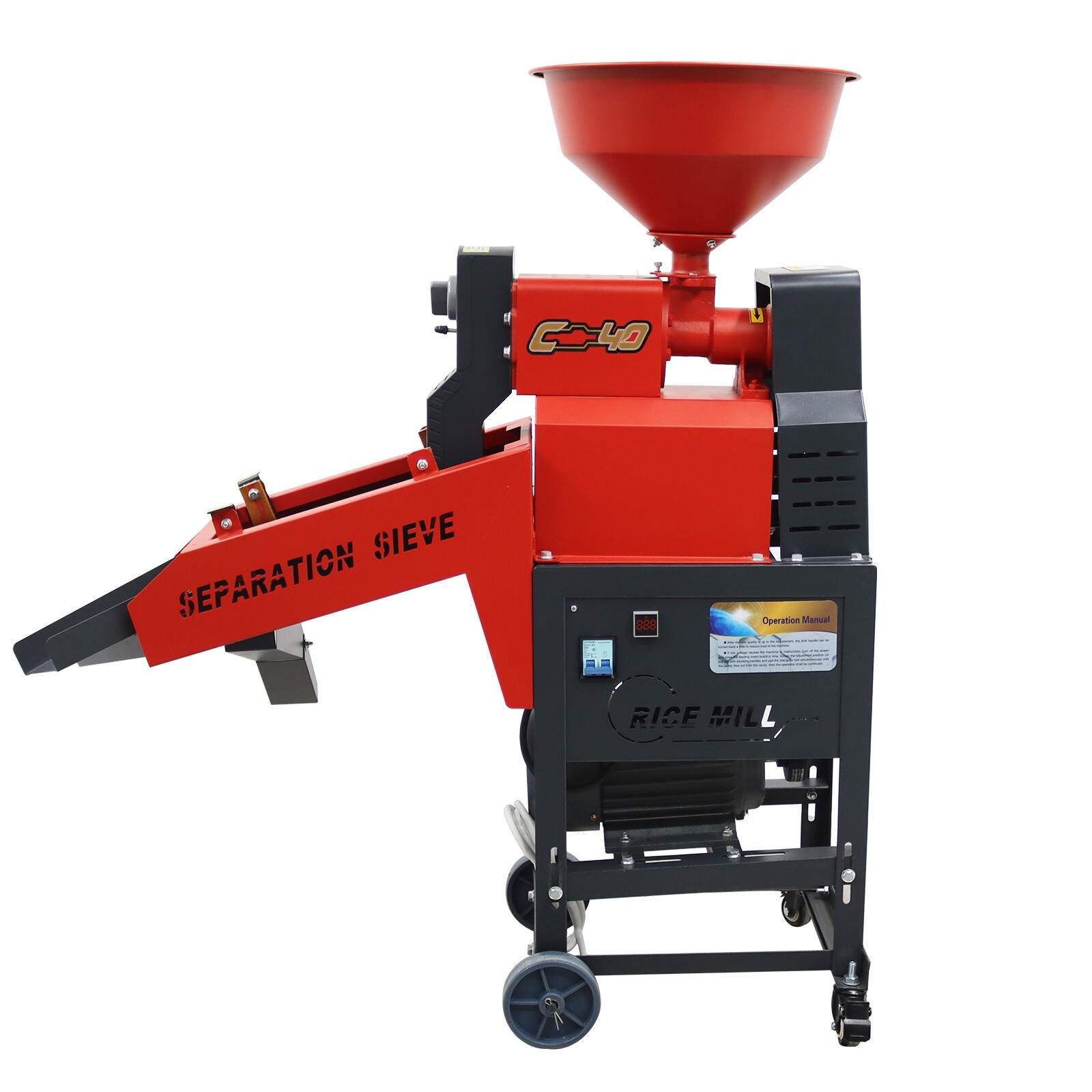 Farm Rice Milling Machine Millet Peeling Machine 220V with Wheels 130 ...