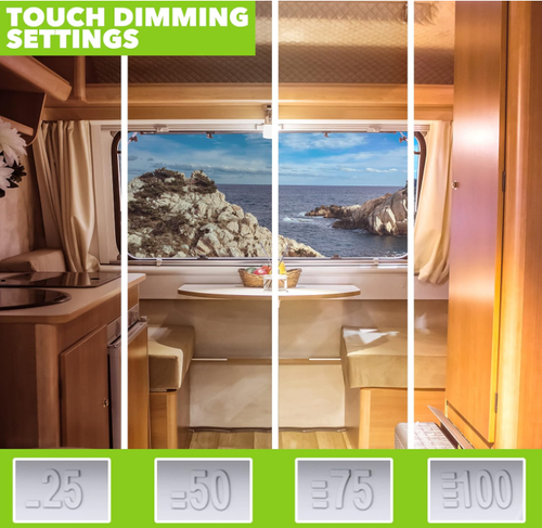 Leisure LED RV LED Ceiling Light 21" x 8" Fixture 2000 Lumen with Touch ...