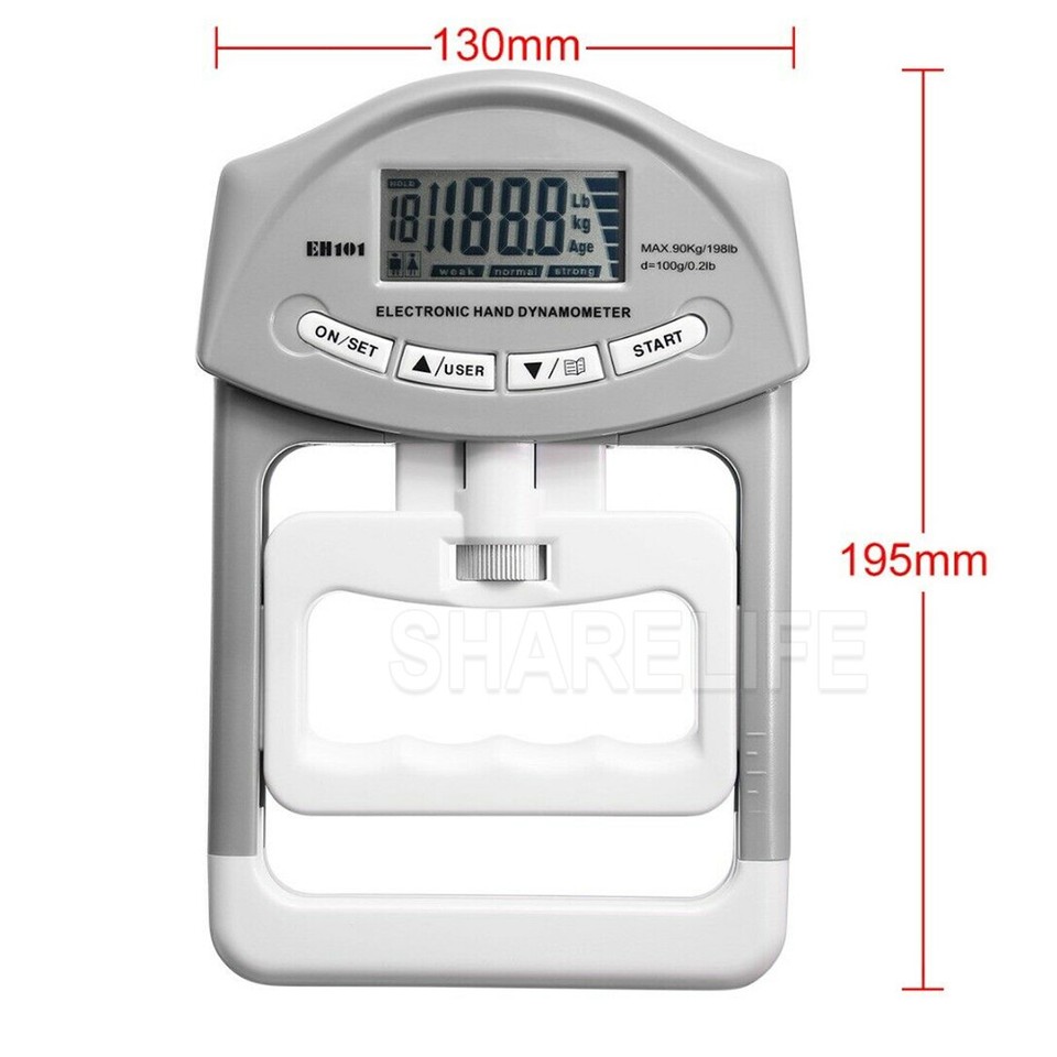Electronic Fitness Equipment Dynamometer Digital Hand Grip Power ...