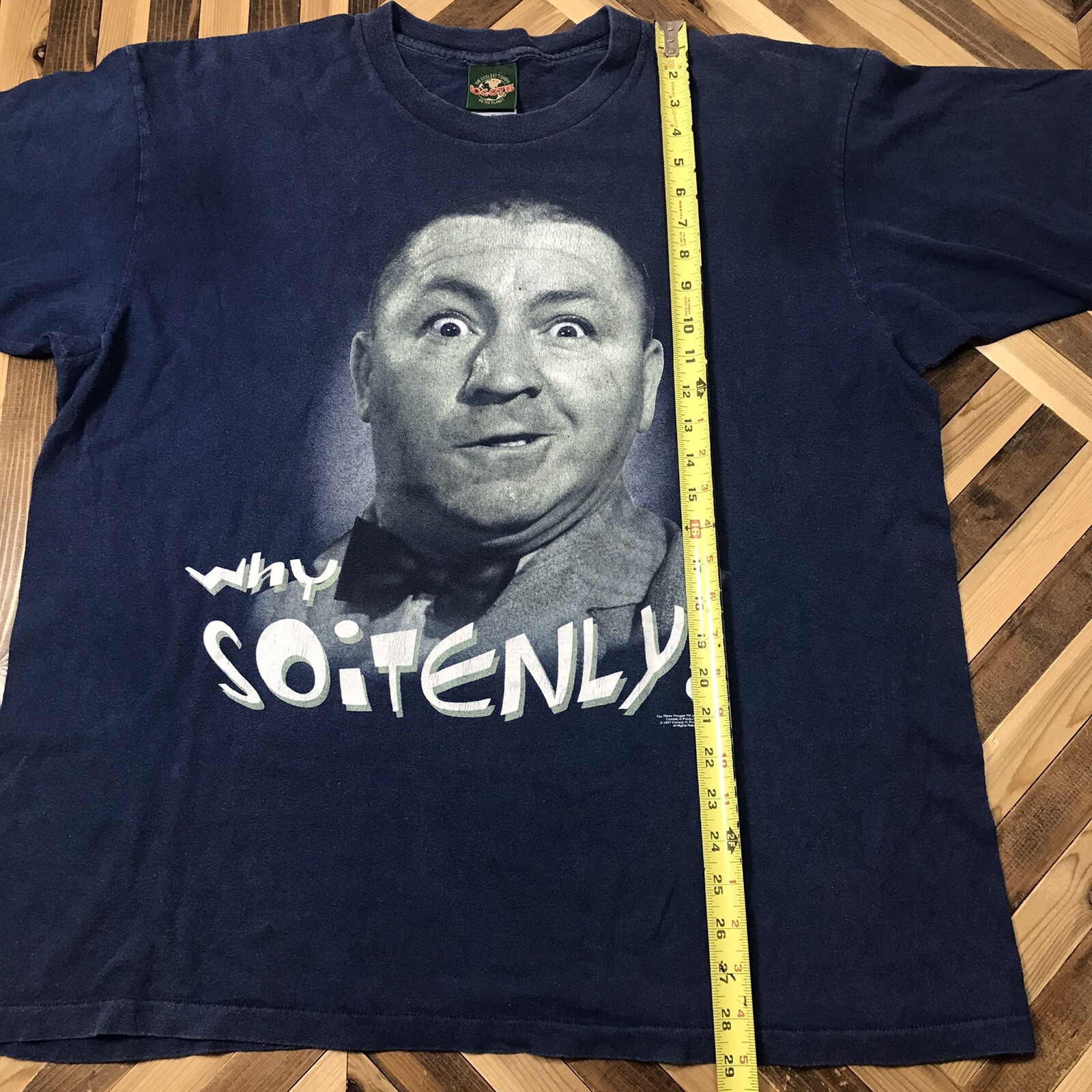 Vtg 90s 1997 Three Stooges Curly Joe Why Soitenly Shi… - Gem