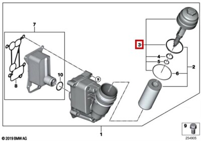 Genuine BMW E70N E71 E90N E91N E92 E92N E93 Oil Filter Cover OEM ...