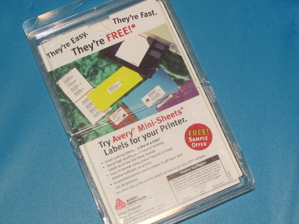 AVERY Multi-purpose Labels 05436 1 x 3" white removable 250 labels ...