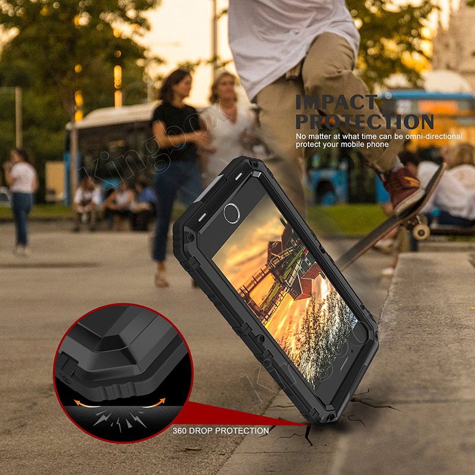 Waterproof Shockproof Aluminum Metal Case for iPhone XS XR 7 8 11 12 13 ...