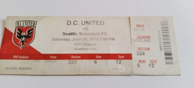 used ticket DC UNITED - SEATTLE SOUNDERS 28.06.2014 | eBay