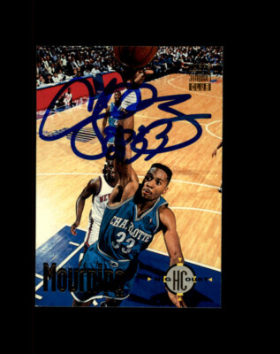 Alonzo Mourning Signed 1993-94 Topps Stadium Club #176 IPA In Person ...