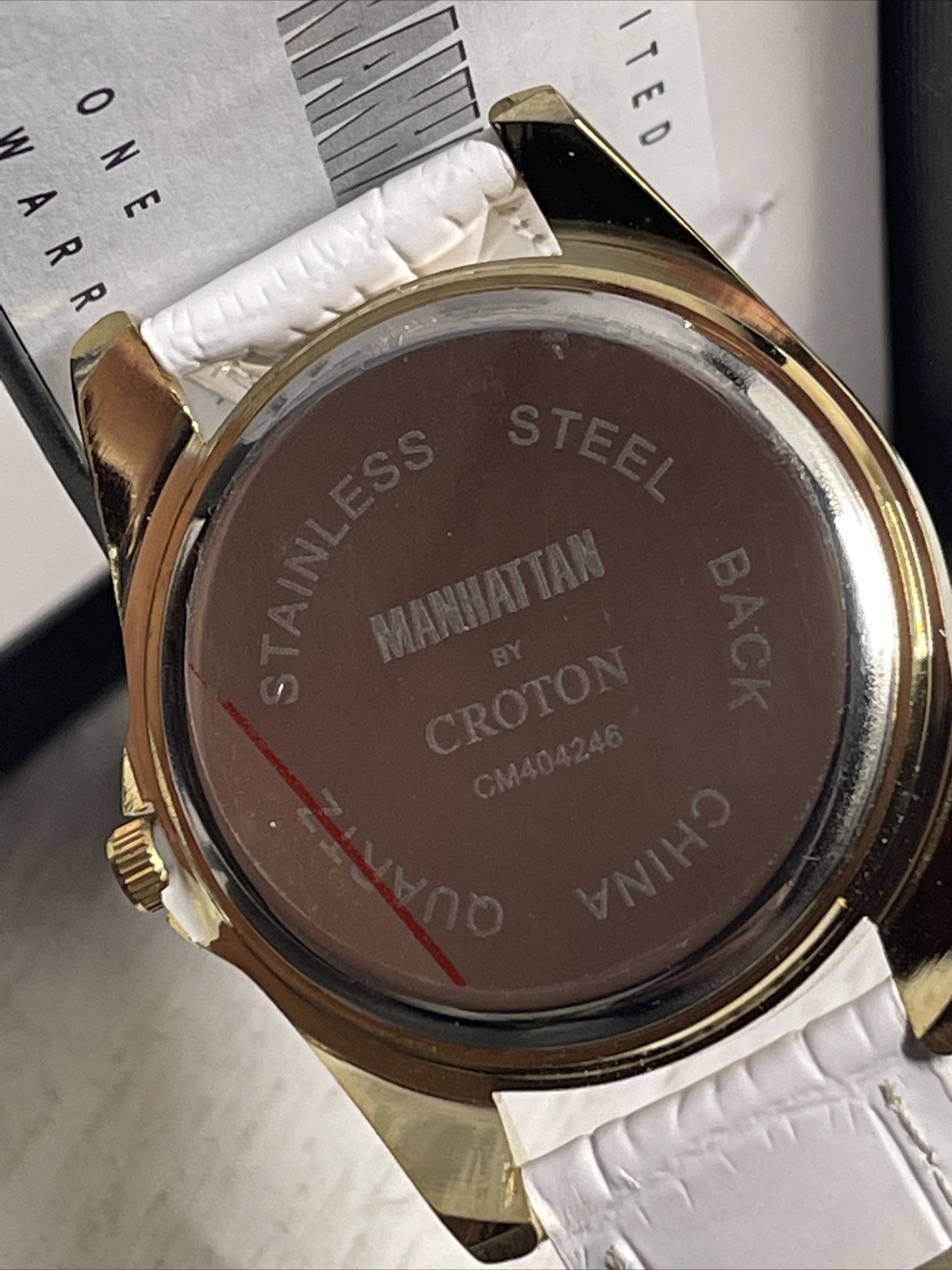 Manhattan by Croton Crystal Bezels Watch Black Strap - Fresh Battery ...
