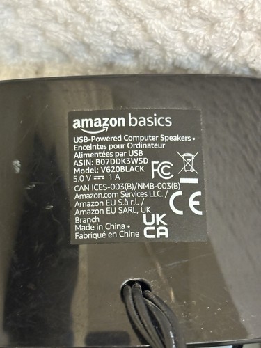 Amazon Basics USB Plug-n-Play Computer Speakers, Black BS3 | eBay