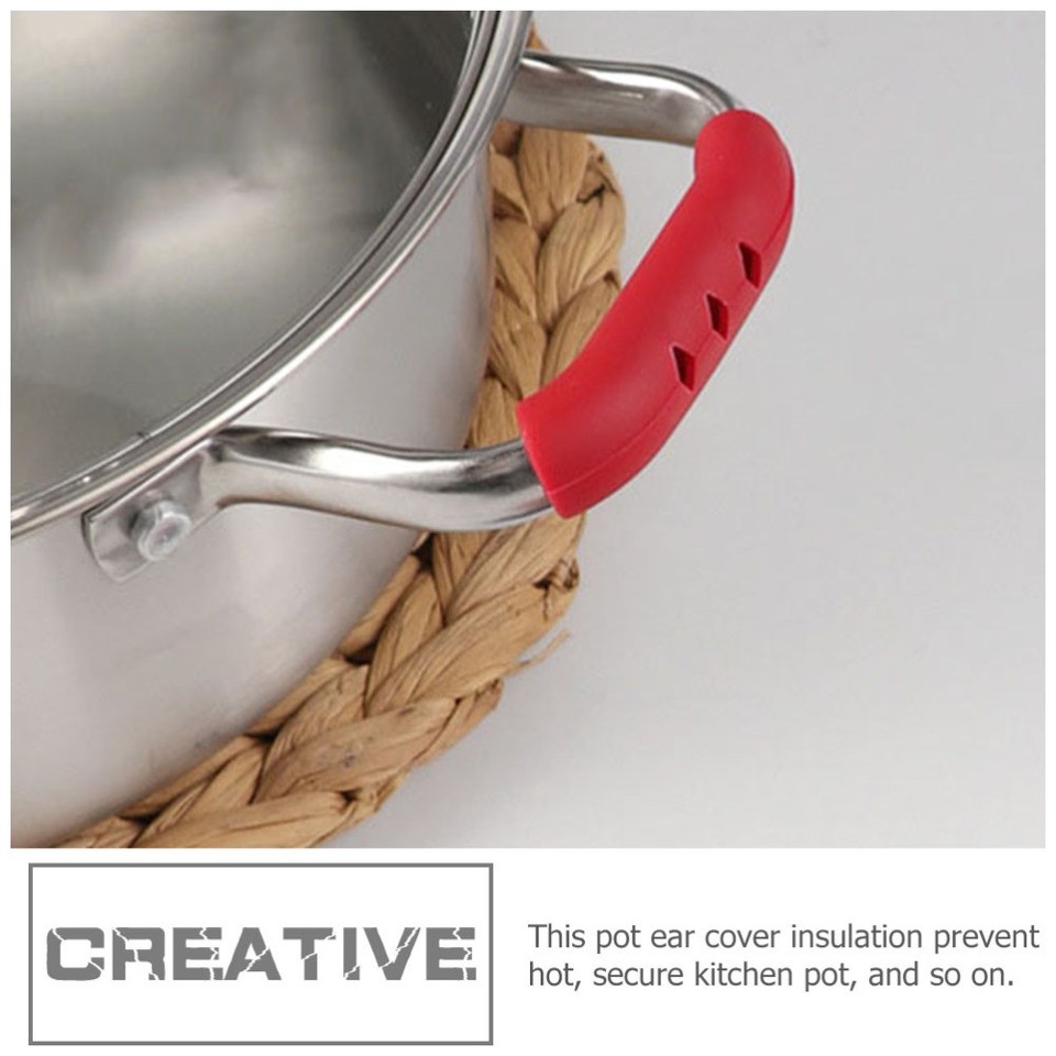 2 PCS Soup Pot Ear Sleeves Heat Resistant Handle Covers Handles Kitchen ...